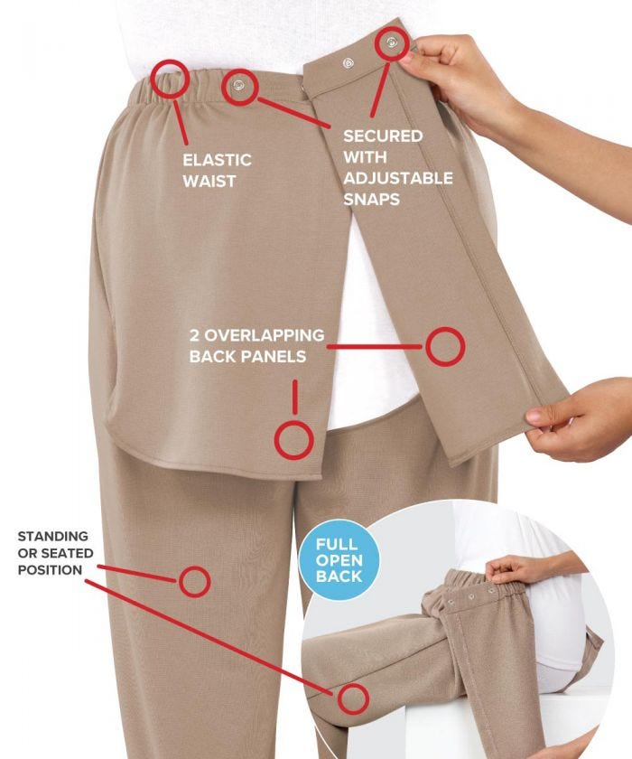 Fleece Open Back Pants | Ashley's Adaptive Apparel